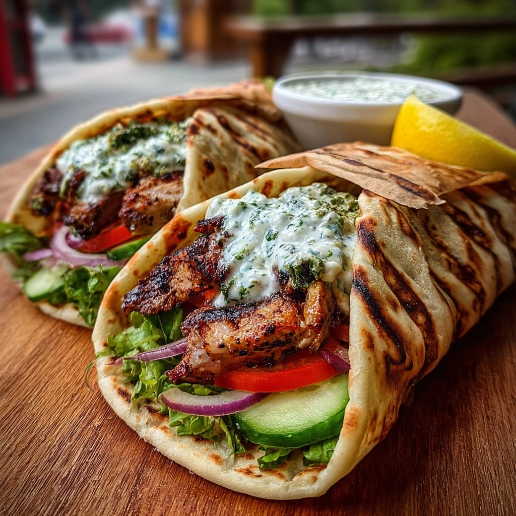 Greek Chicken Gyro Wraps with Dill Yogurt – Juicy & Flavorful