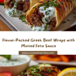 Greek Beef Wraps with Minted Feta Sauce | Fresh & Flavorful